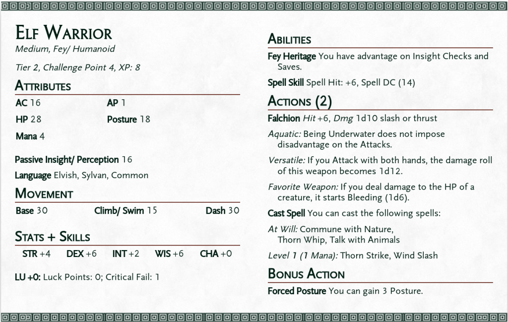 Elf Warrior – Elysium's Door