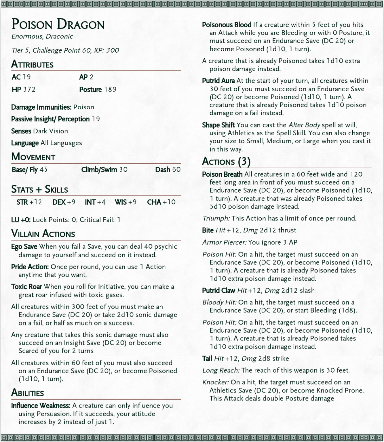 Poison Dragon – Elysium's Door